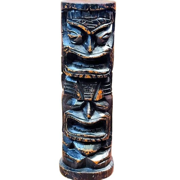Art | Tribal Wooden Statue Sculpture Primitive 8 Tiki Bar Totem ...